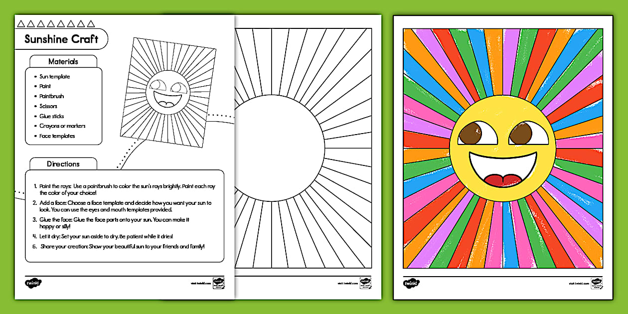 Sunshine Craft (Teacher-Made) - Twinkl