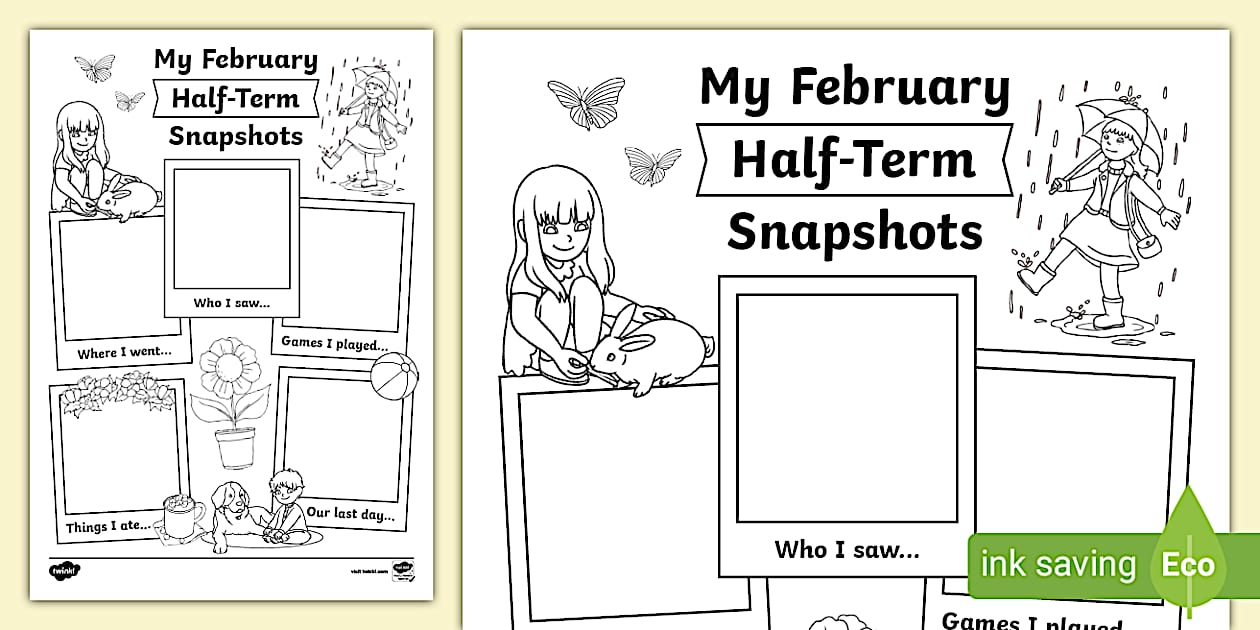 February Half Term Holiday Snapshots (teacher made) - Twinkl