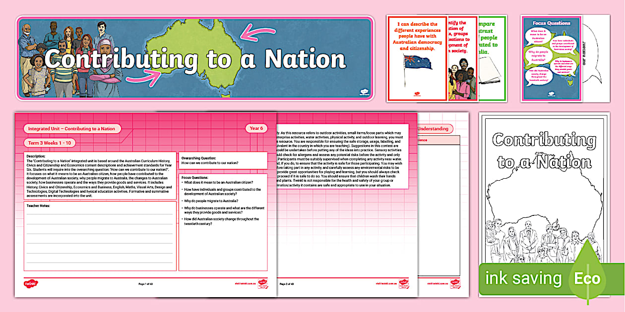 Australia Year 6 Integrated Unit Taster Resource Pack