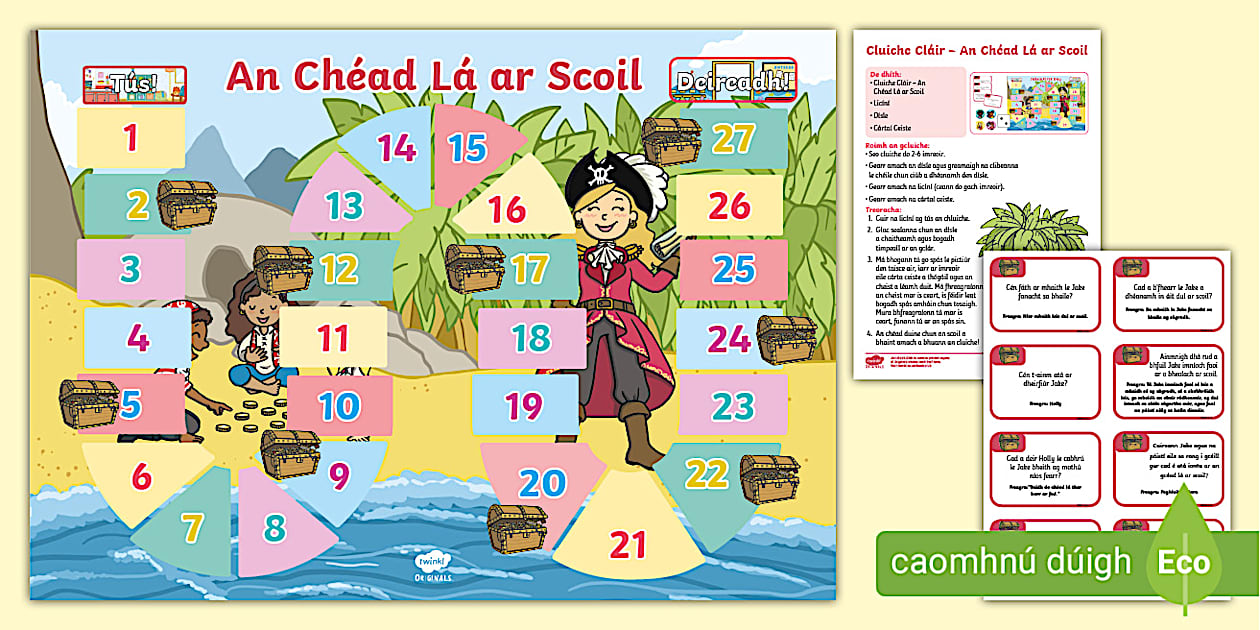 An Chéad Lá ar Scoil – Cluiche Cláir - Twinkl