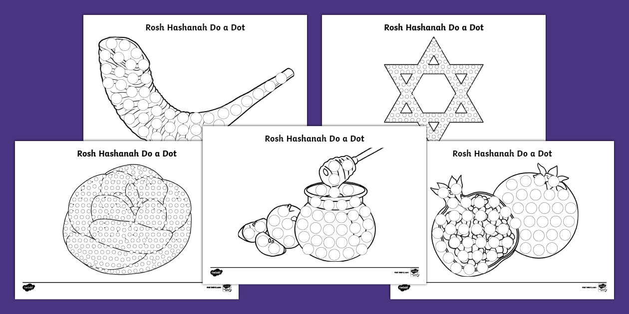 Rosh Hashanah Activity | Rosh Hashanah Do-a-Dot Worksheets