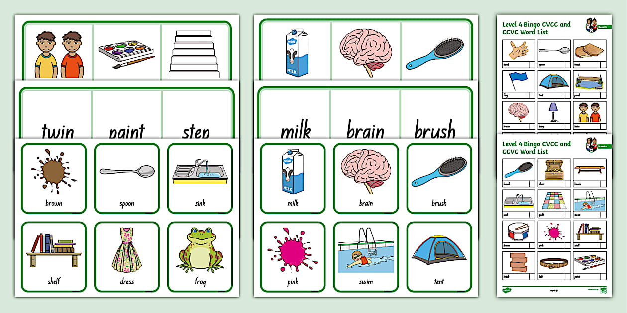 Phonics: Level 4 CCVC and CVCC Bingo (teacher made) - Twinkl