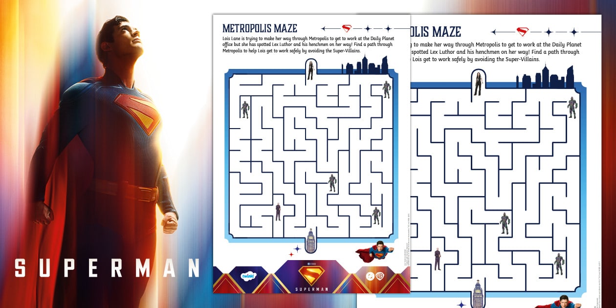 FREE! - Superman: Metropolis Maze (teacher made) - Twinkl