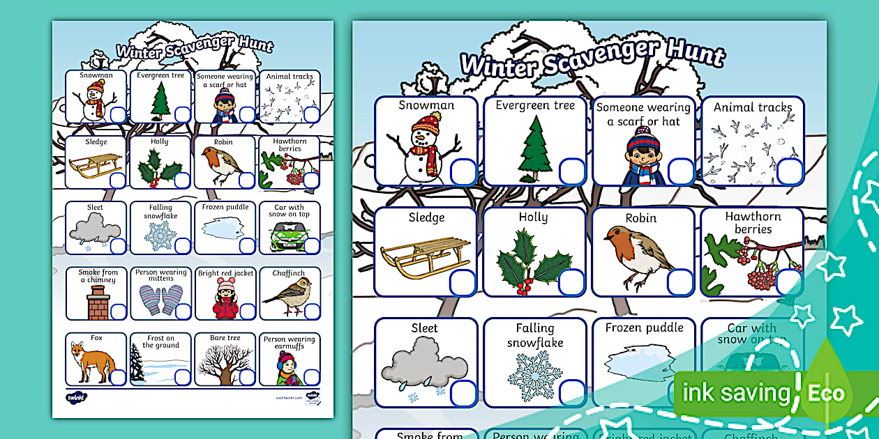 Winter Scavenger Hunt (teacher made) - Twinkl