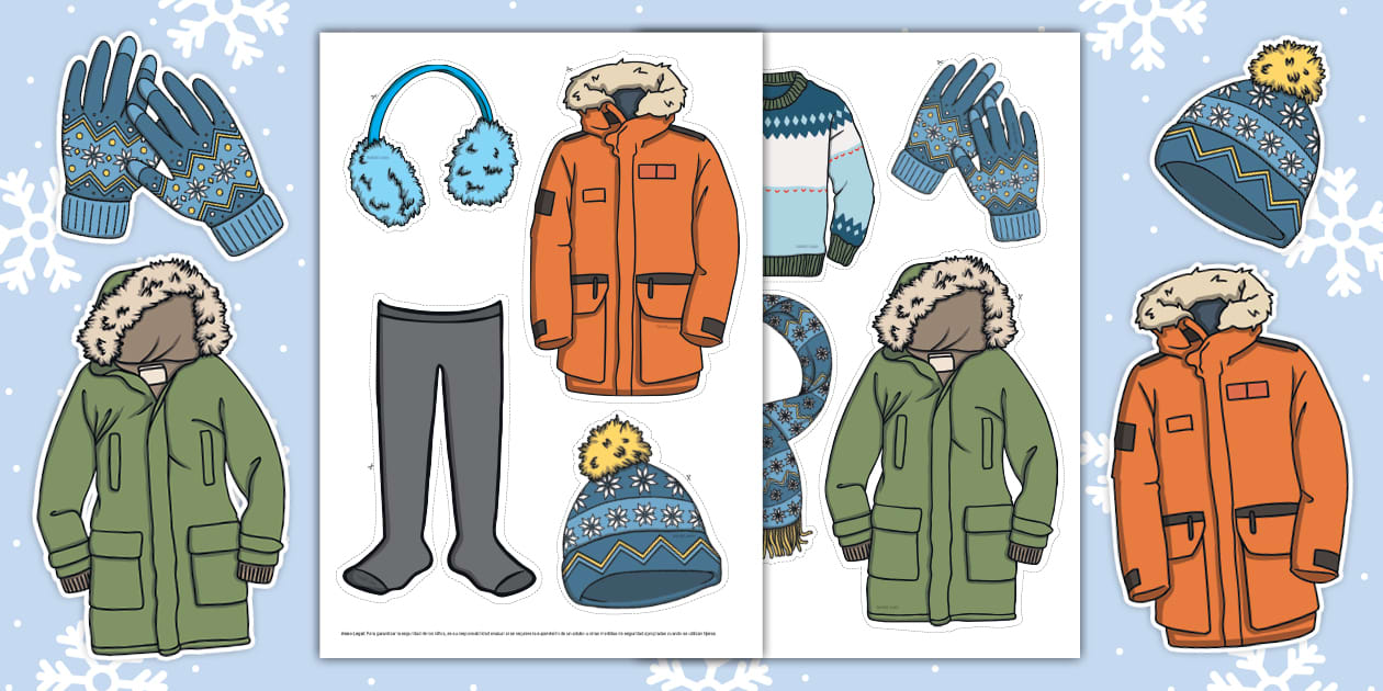 * NEW * Recortables: La ropa de invierno - Twinkl