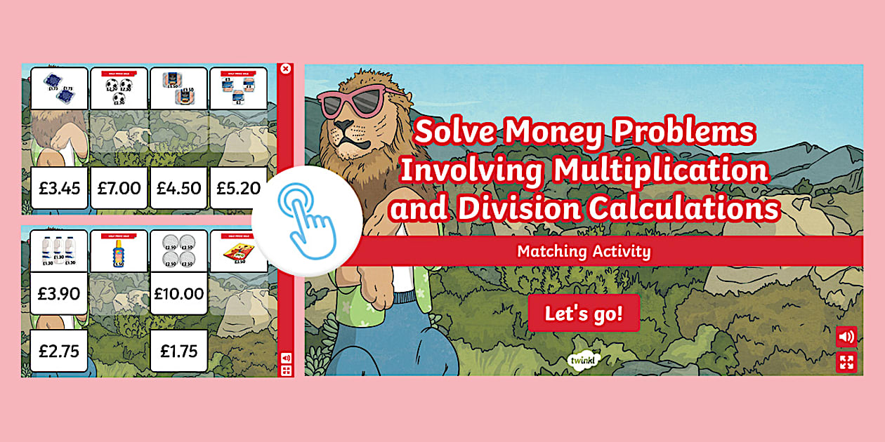 👉 Solve Money Problems KS2 Maths Matching Game - Twinkl