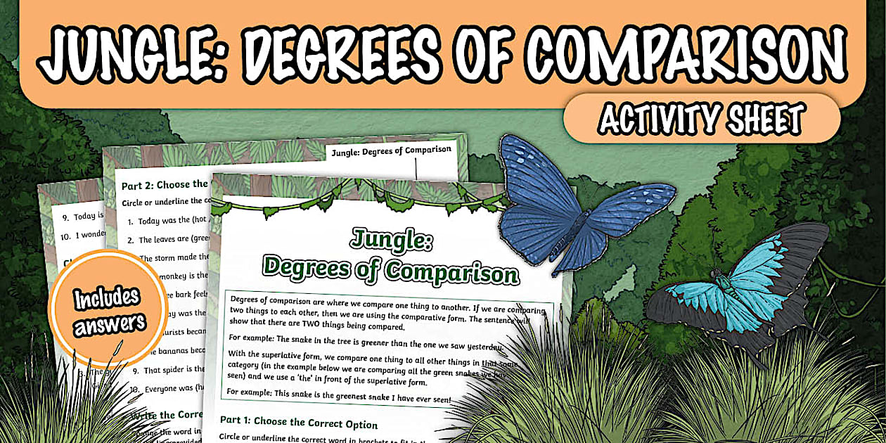 IP English Jungle Degrees of Comparison Activity Sheet