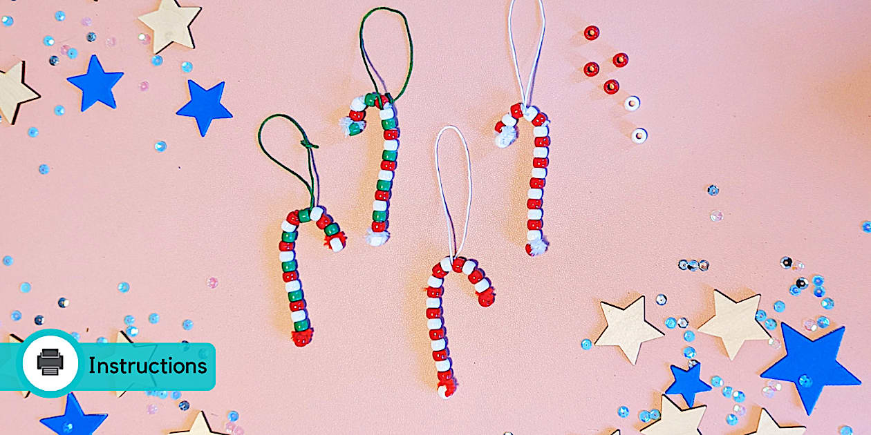 Candy Cane Baubles Craft | Christmas Crafts (teacher made)