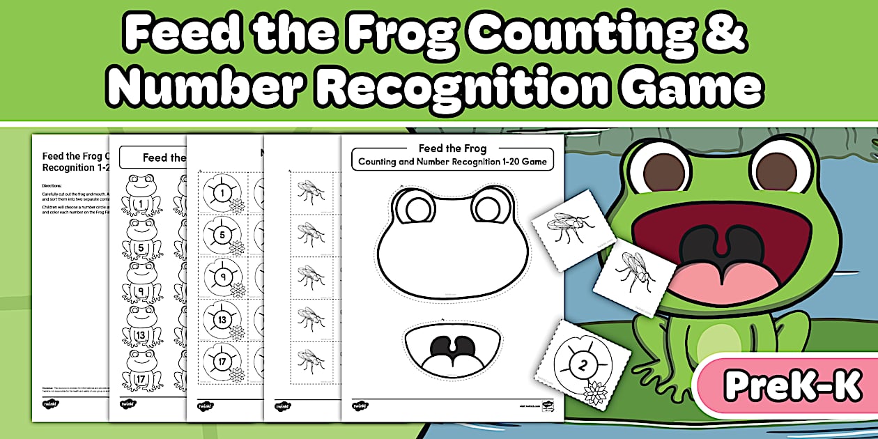 Feed the Frog Counting and Number Recognition 1-20 Game