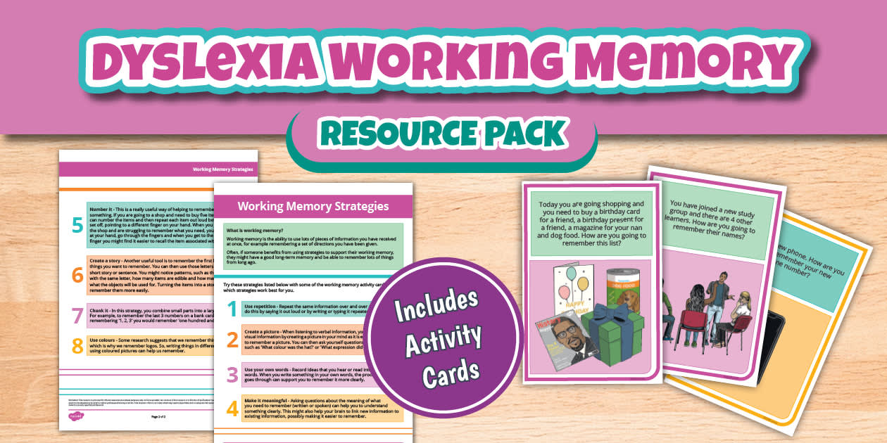 Dyslexia Working Memory Resource for Older Learners