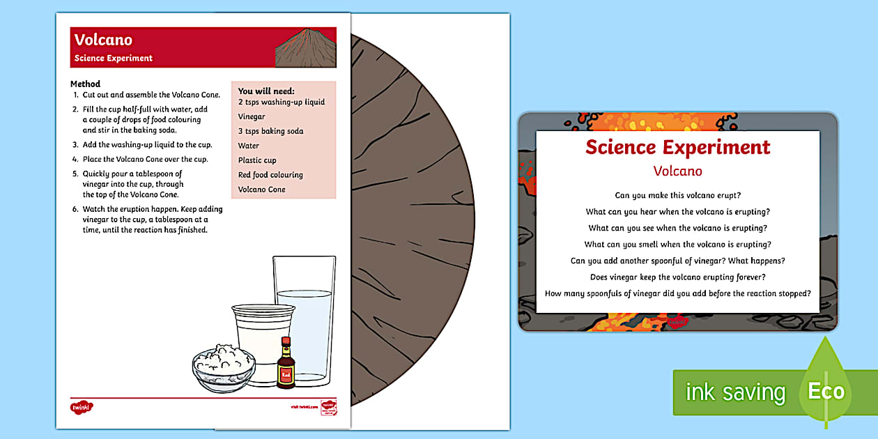 Volcano Science Experiment Resource Pack (teacher made)