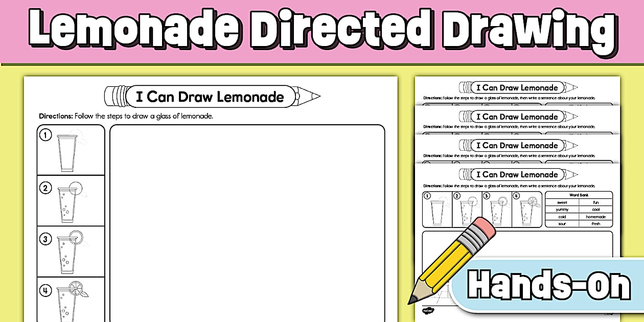 Lemonade Directed Drawing | Printable Draw & Write