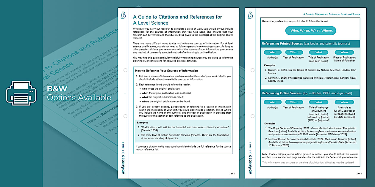 A Guide to Citations and References (teacher made) - Twinkl