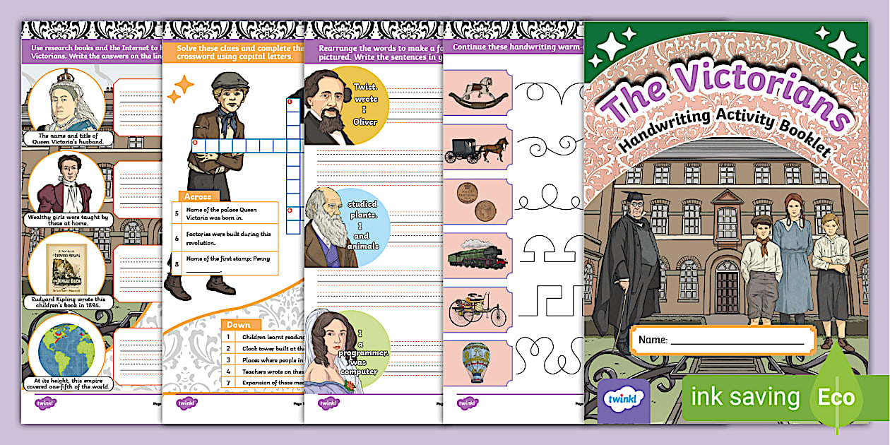 KS2 The Victorians Handwriting Activity Booklet - Twinkl