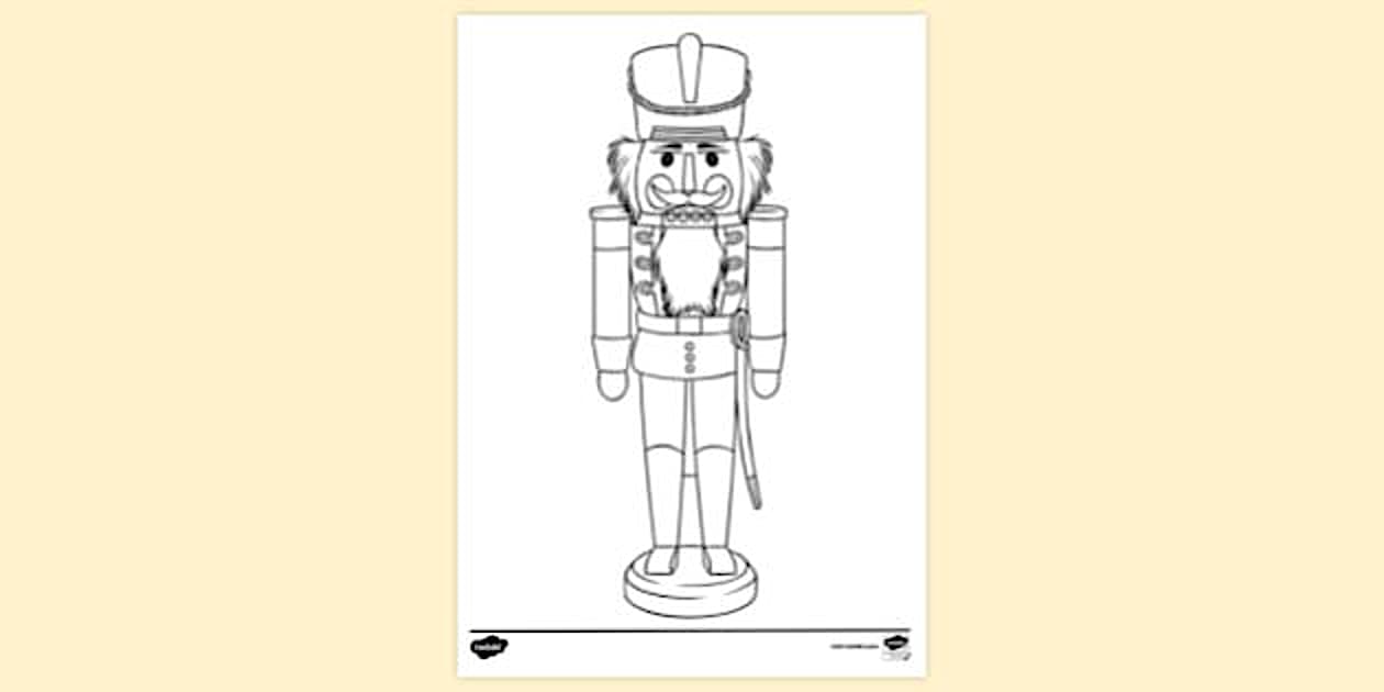 Nutcracker Colouring Page Preschool | Colouring Pages