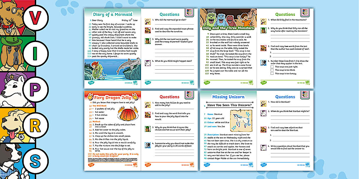 KS1 60-Second Reads: Fantasy Characters Activity Pack
