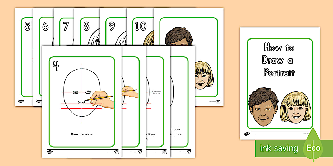 Face Drawing Template | Art Teaching Resources | Twinkl