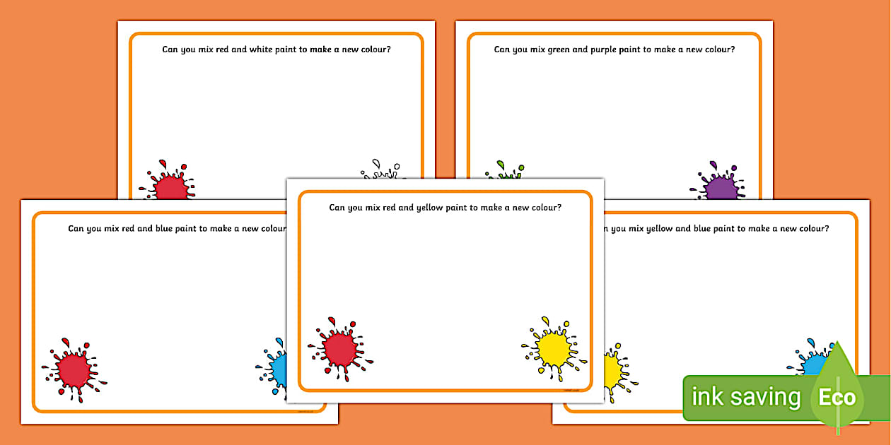 Editable Finger Painting Mixing Colour Activity Mat - Twinkl