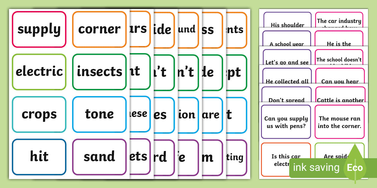 ESL Fry Sight Words Sentence Cards 801 - 900 | Twinkl
