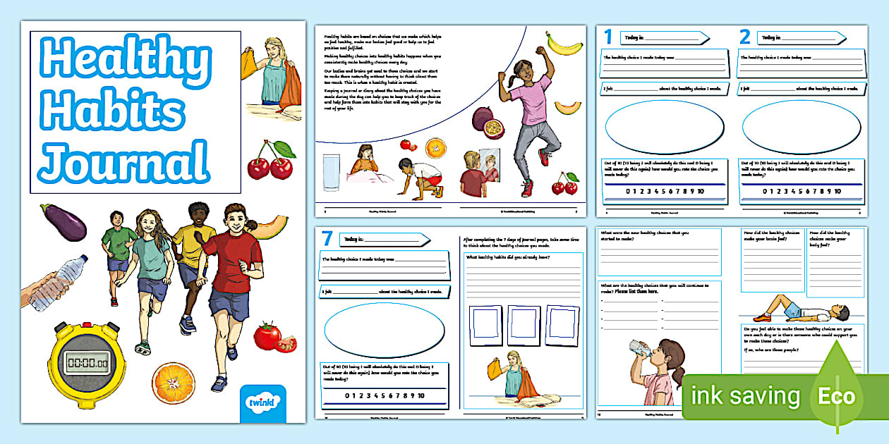 Healthy Habits Journal for Children - Habit Journal PDF