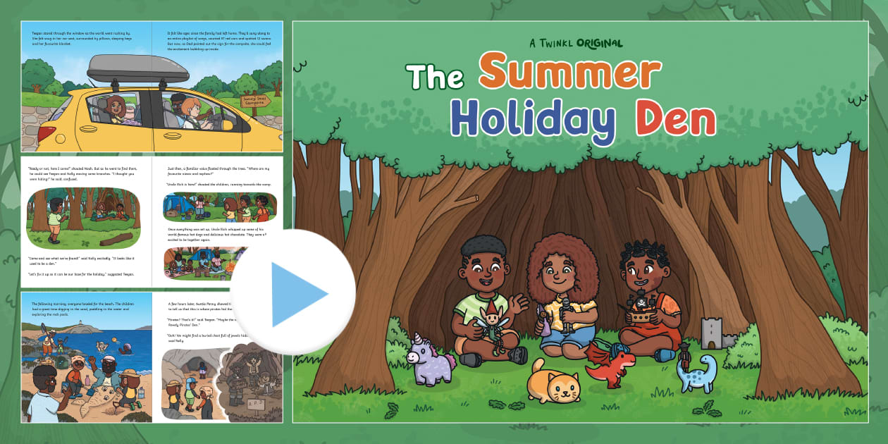 The Summer Holiday Den Story PowerPoint (Lehrer gemacht)