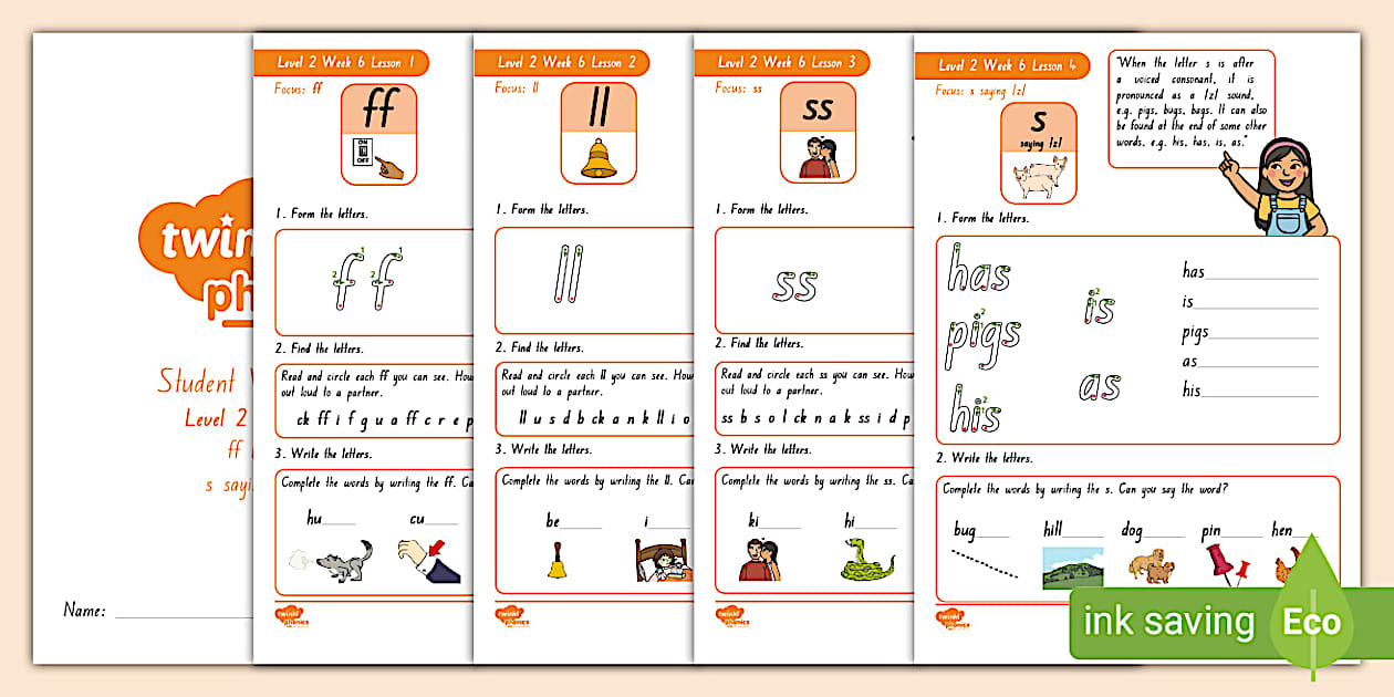Level 2 Phonics Workbook - Phonics (teacher made) - Twinkl