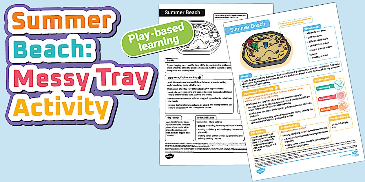 Summer Beach: Messy Tray Activity