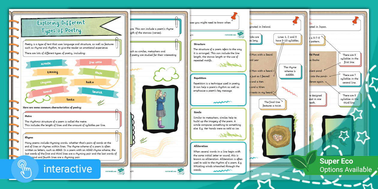 Exploring Different Types of Poetry (Ages 7 - 11)