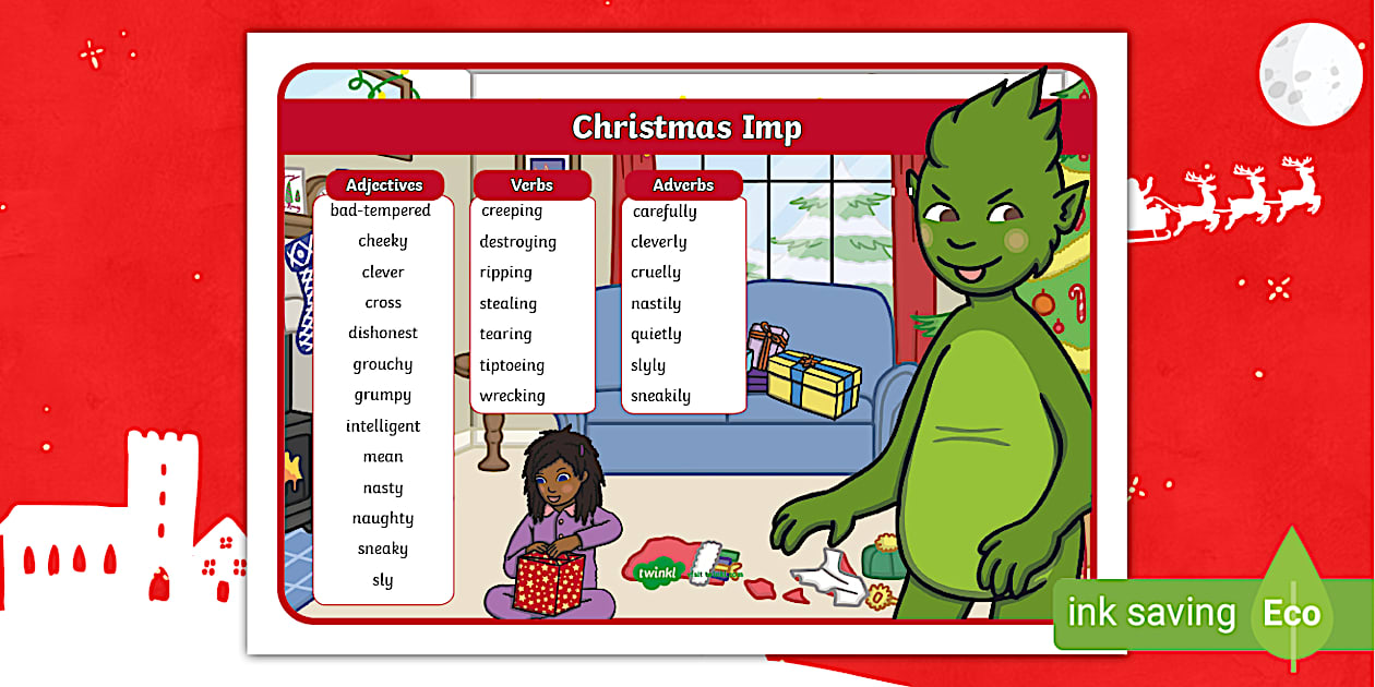 Christmas Imp Word Mat | KS1 Celebrations and Events