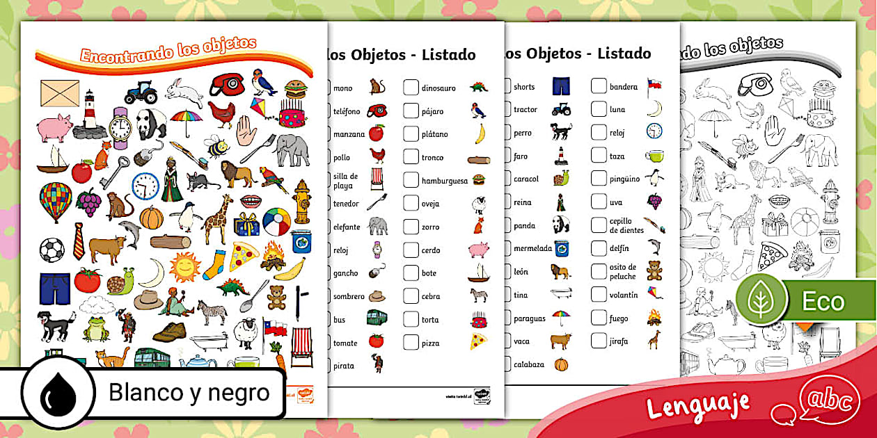 Guía de Trabajo: Encontrando los objetos