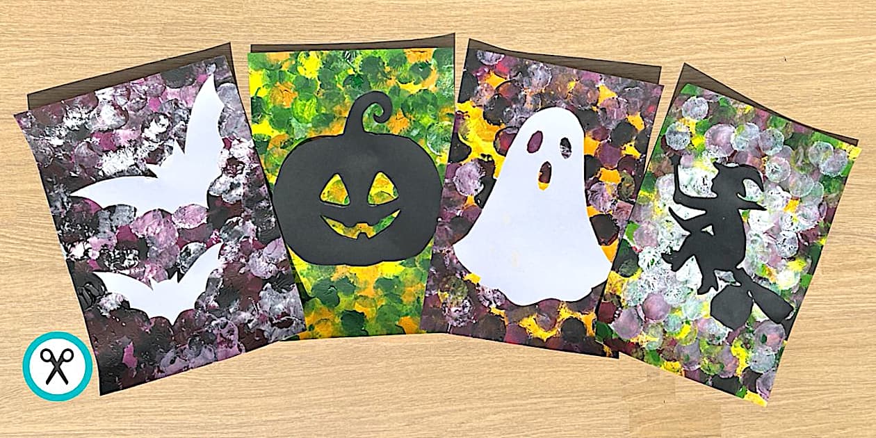 Halloween Silhouette Painting | Halloween Crafts - Twinkl
