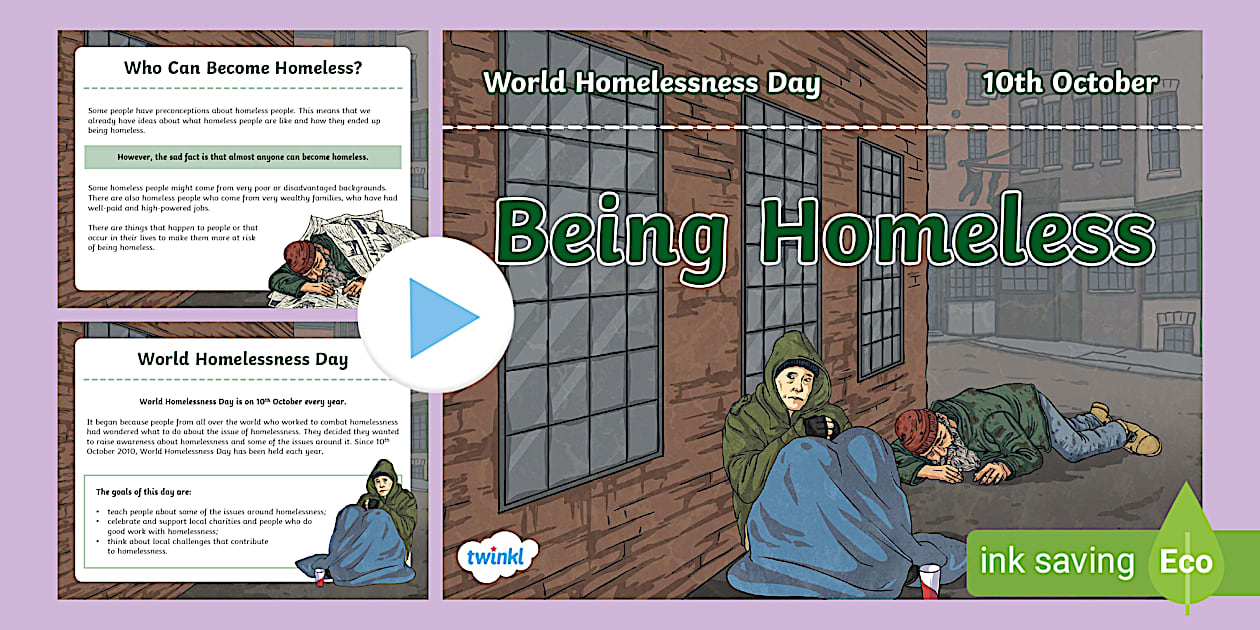 Being Homeless PowerPoint (teacher made) - Twinkl