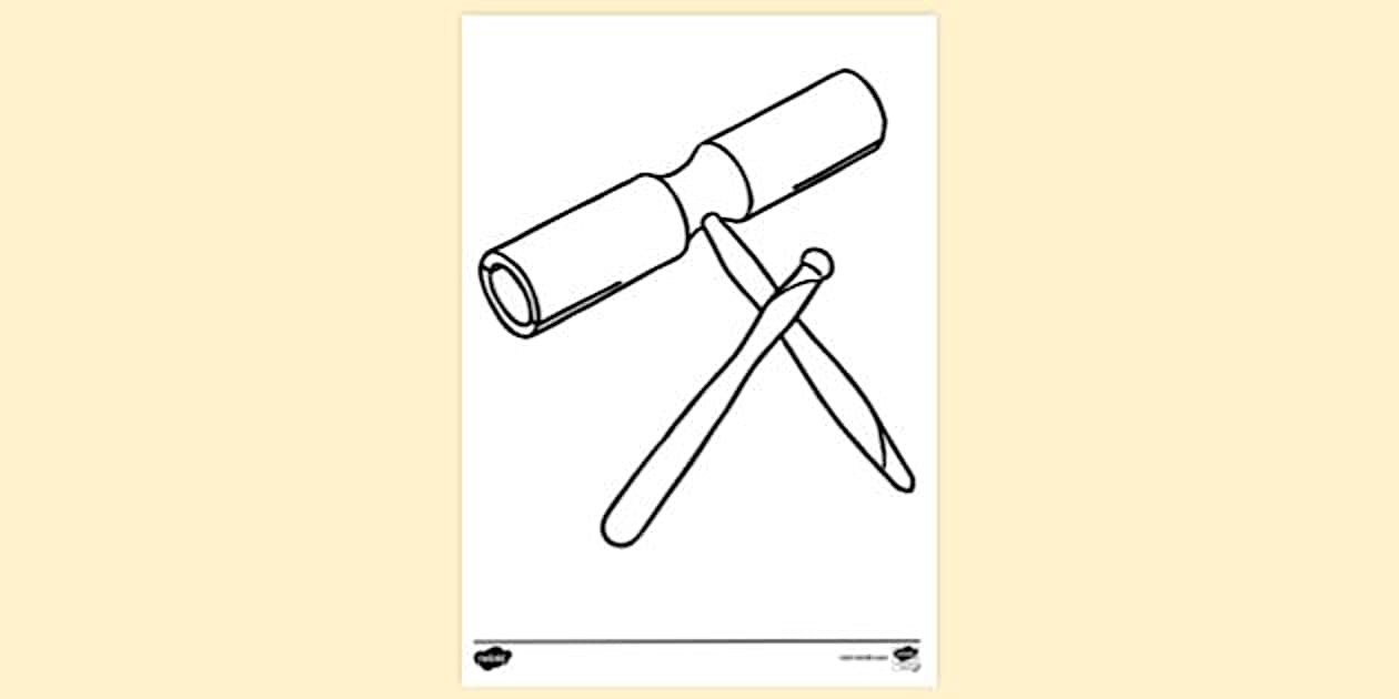 Chinese Wood Block Colouring Sheet | Colouring Sheets