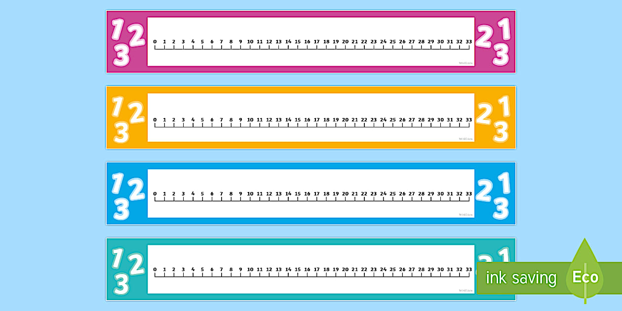Bridging through 10 Number Lines 0 to 33 - Twinkl