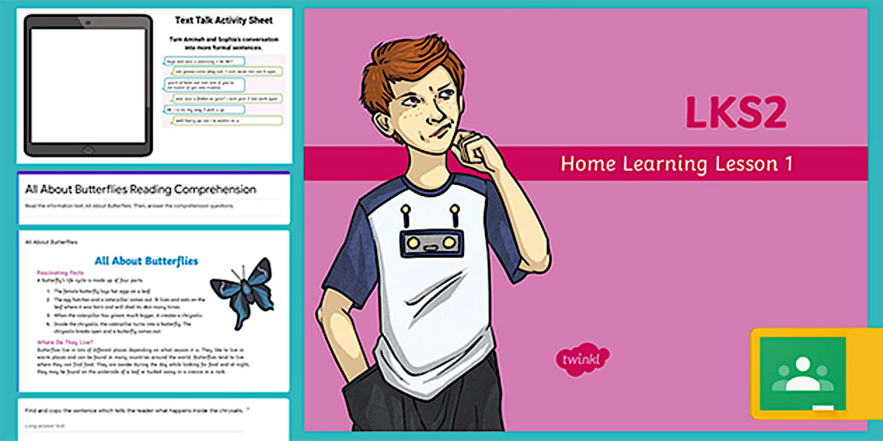 LKS2 Google Classroom Home Learning Lesson Pack - Twinkl