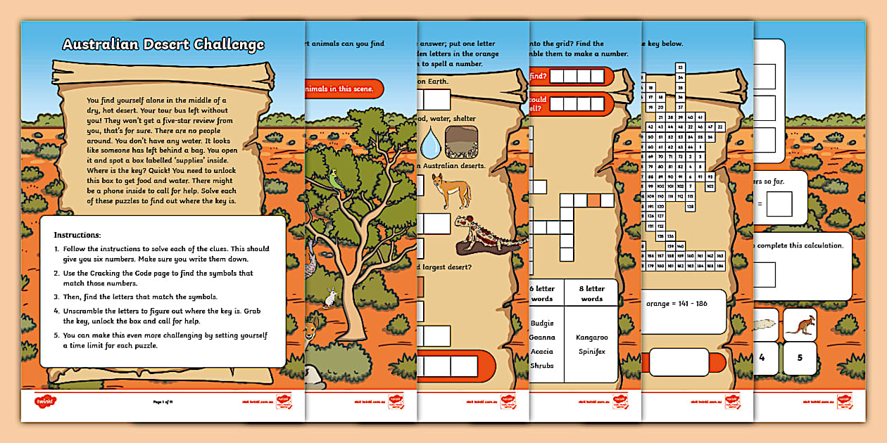 Australian Desert Escape Room (Teacher-Made) - Twinkl