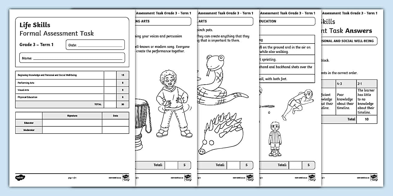 Grade 3 Life Skills Term 1 Formal Assessment Task - Twinkl