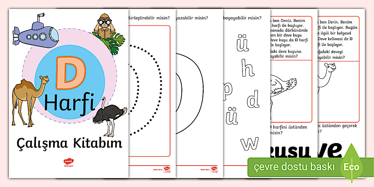 D Harfi Çalışma Kitabım (teacher made) - Twinkl