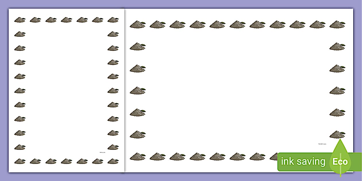 Geography Mountain Page Border Pack