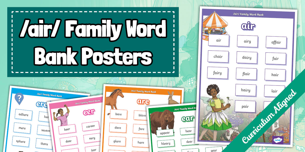 /air/ Family Word Bank Posters