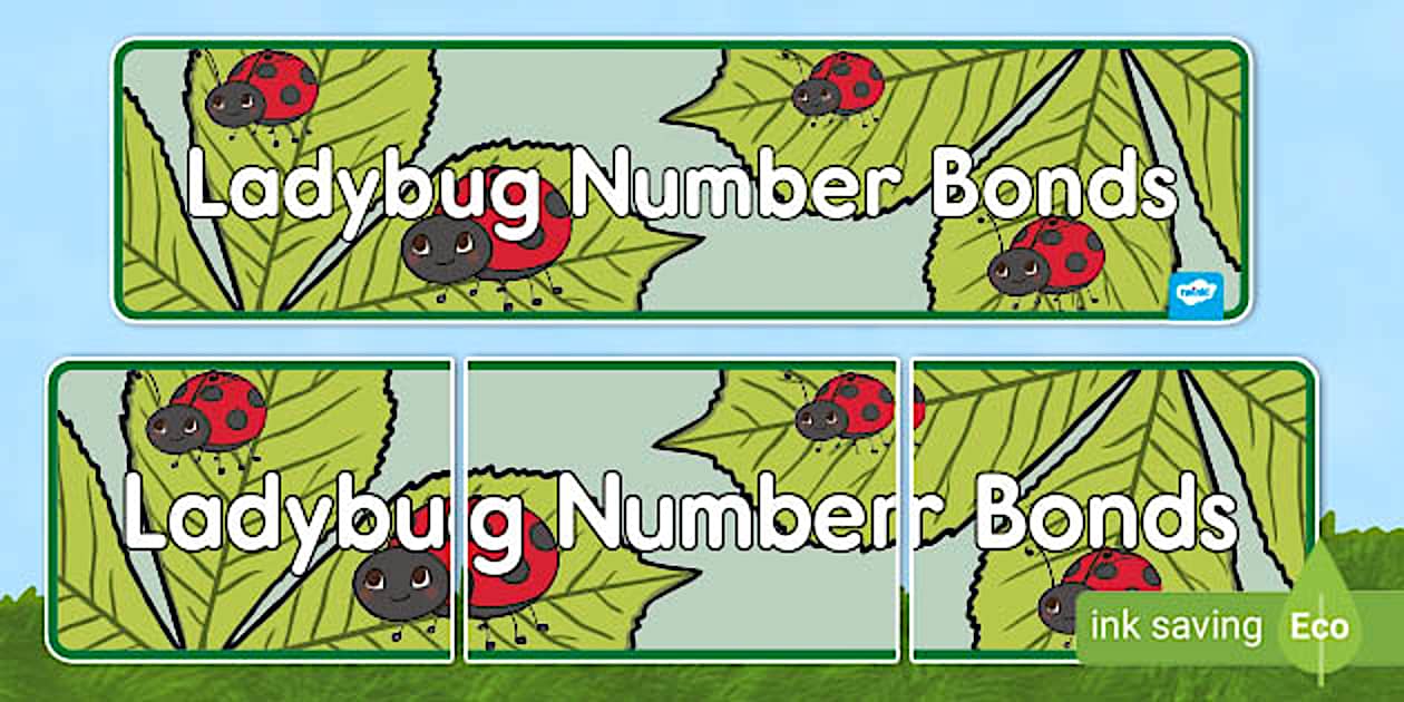 Ladybug Number Bonds Banner (teacher made) - Twinkl