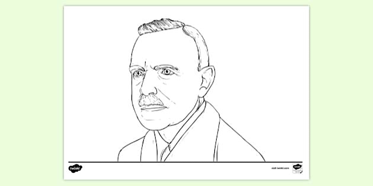 Louis St. Laurent Colouring Sheet (Teacher-Made) - Twinkl
