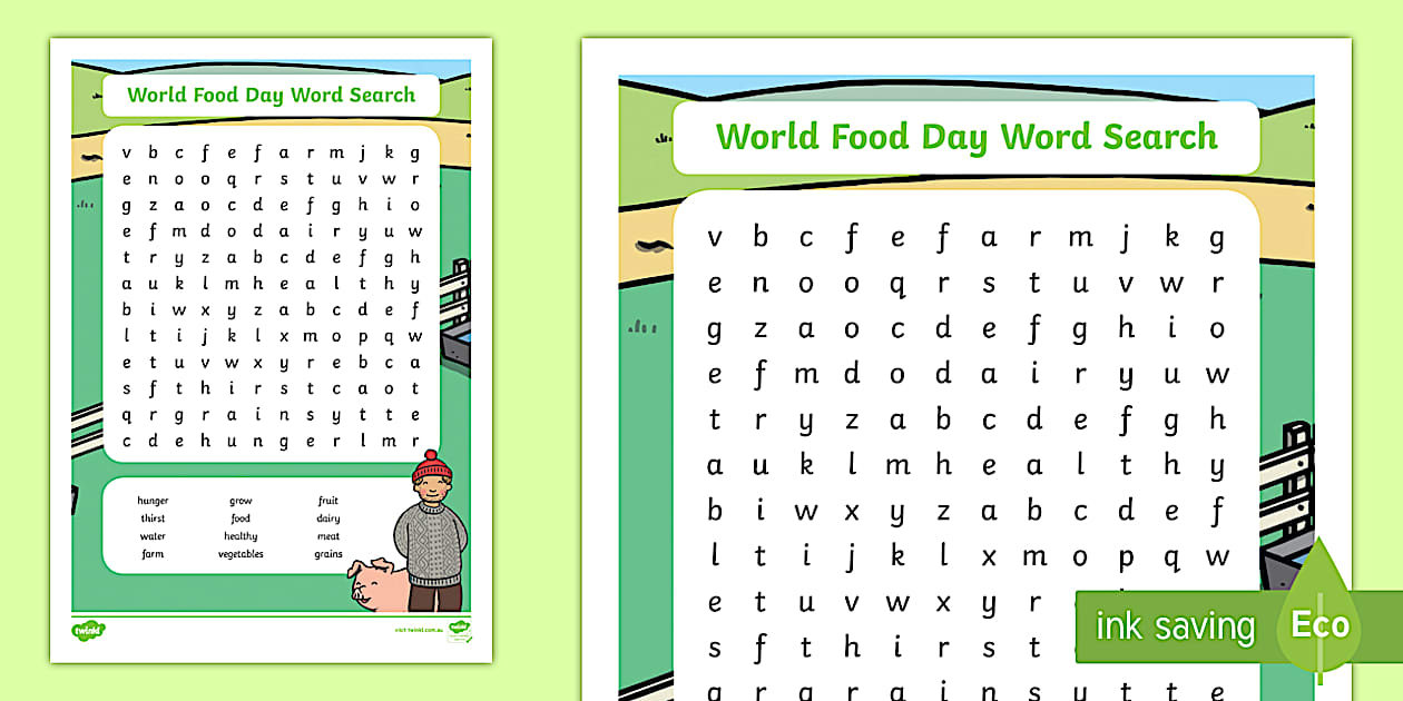 World Food Day Word Search