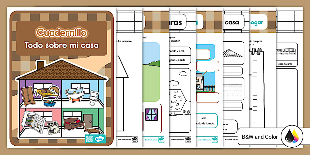 Partes de la casa - cuadernillo (teacher made) - Twinkl