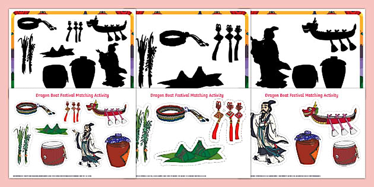 Dragon Boat Festival Matching Activity - Twinkl