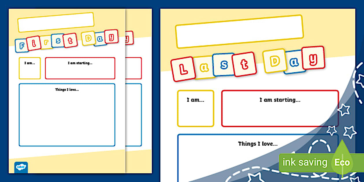 First Day, Last Day Photo Cards (Teacher-Made) - Twinkl