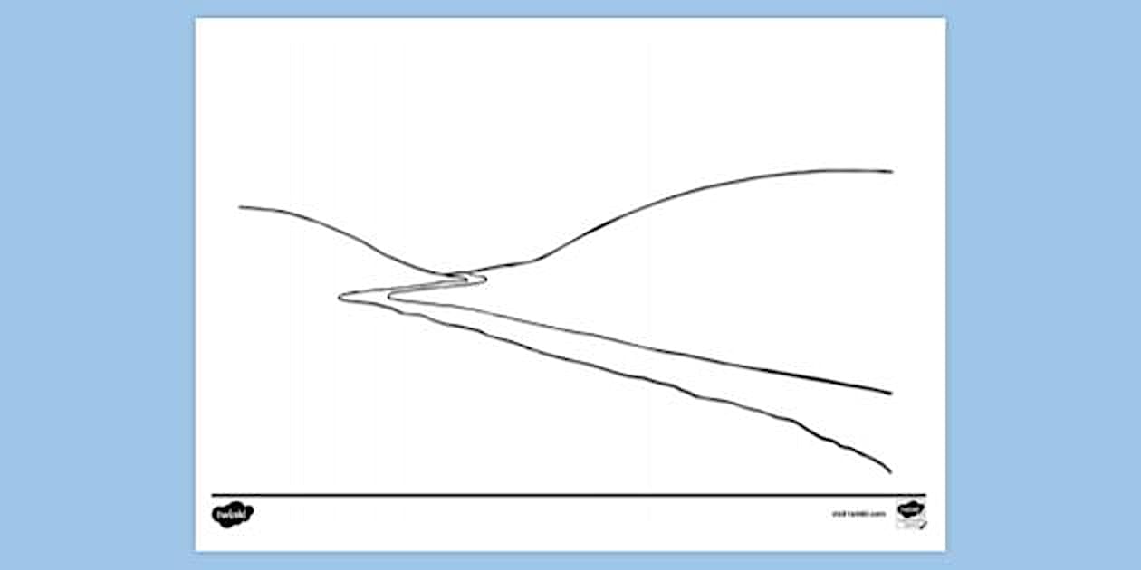 Path Through Hills Colouring Sheet | Colouring Sheets