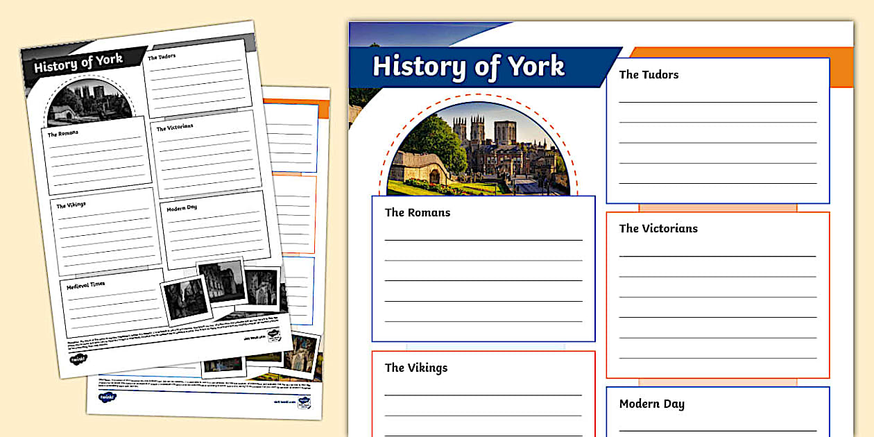 * NEW * History of York Fact File Template - History