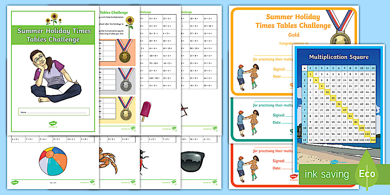 6-Week Times Tables Challenge Booklet (Lehrer gemacht)