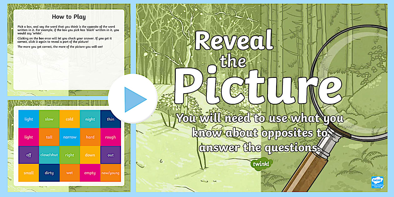 Hide and Reveal Game PowerPoint Template | Show the Picture